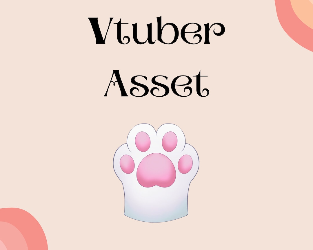 Vtuber Asset Cat Paw PNG Download - Etsy