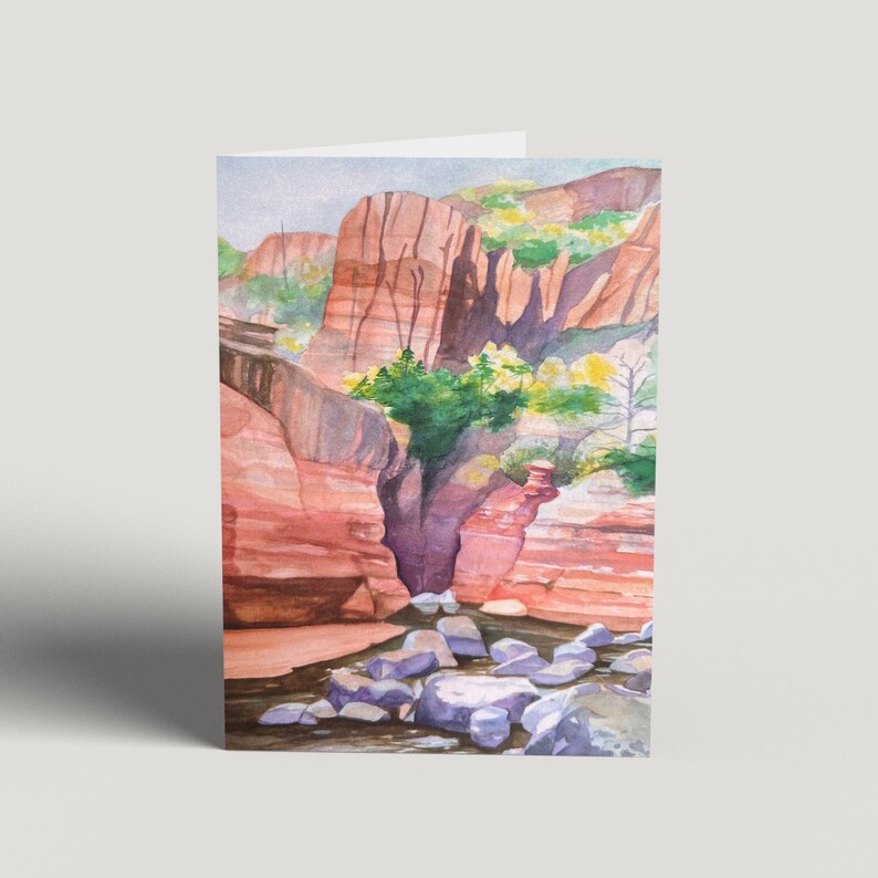 Sedona Arizona Landscape Watercolor Thank You Cards Unique Artwork for ...