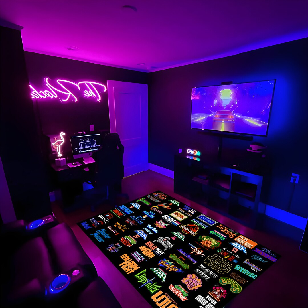 Retro All Game Rug,cool Rug,retro Rug, E-spor Rug,3d Look Rug,colorfull ...