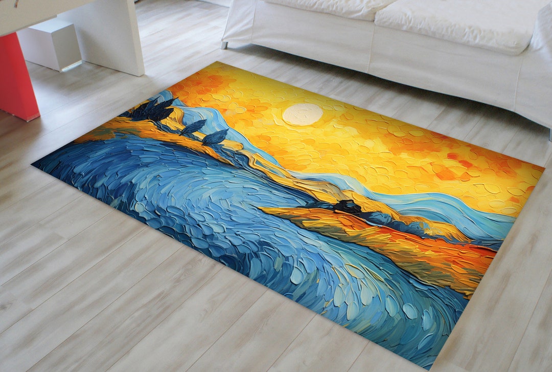 Van Gogh Rug, Famous Paintings, Art Rug, Living Room Rug,personalized ...