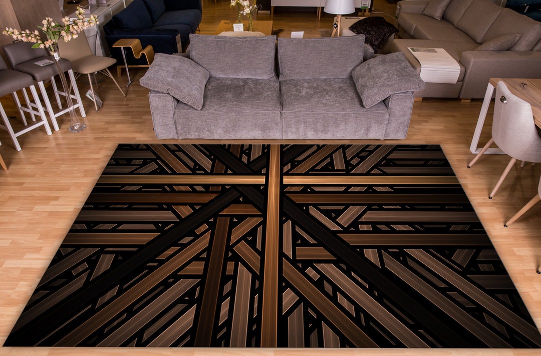 Geometric Shapes Rug, Shapes and Objects Rug, Vectoral Rug,red Rug ...