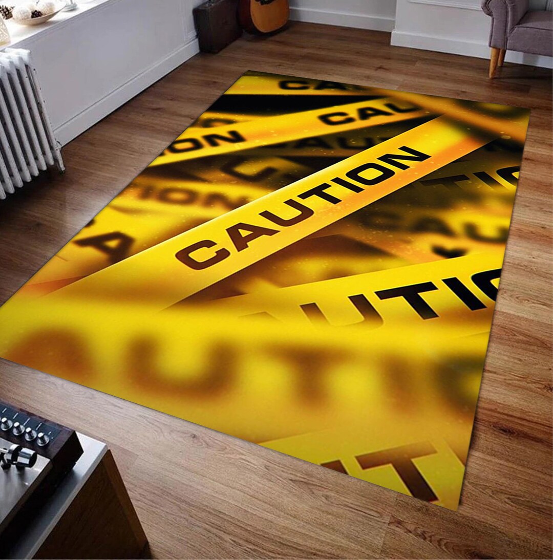 Caution Design Rug ,crime Scene,restricted Area,no Trespassing,no Entry ...