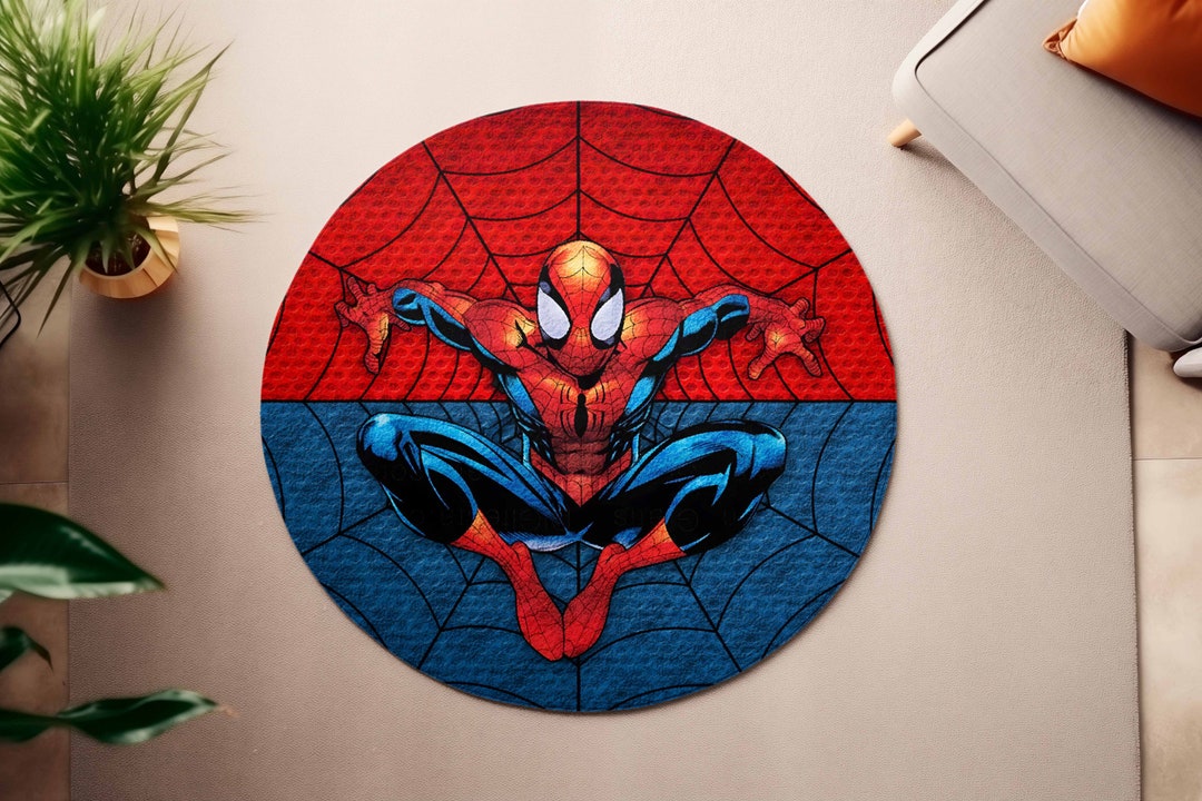 Spiderman Round Rug,spiderman Meme,spiderman Pointing at Each Other ...