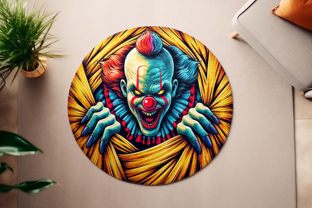 Pennywise Rug, Horror Movie Rug, 3D Pennywise Rug, Round Rug, Gift for ...