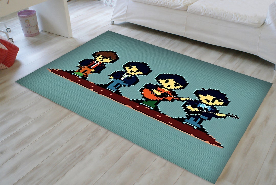 Pixel Art Rug,the Beatles Rug, the Beatles Gift, for Living Room Rug ...