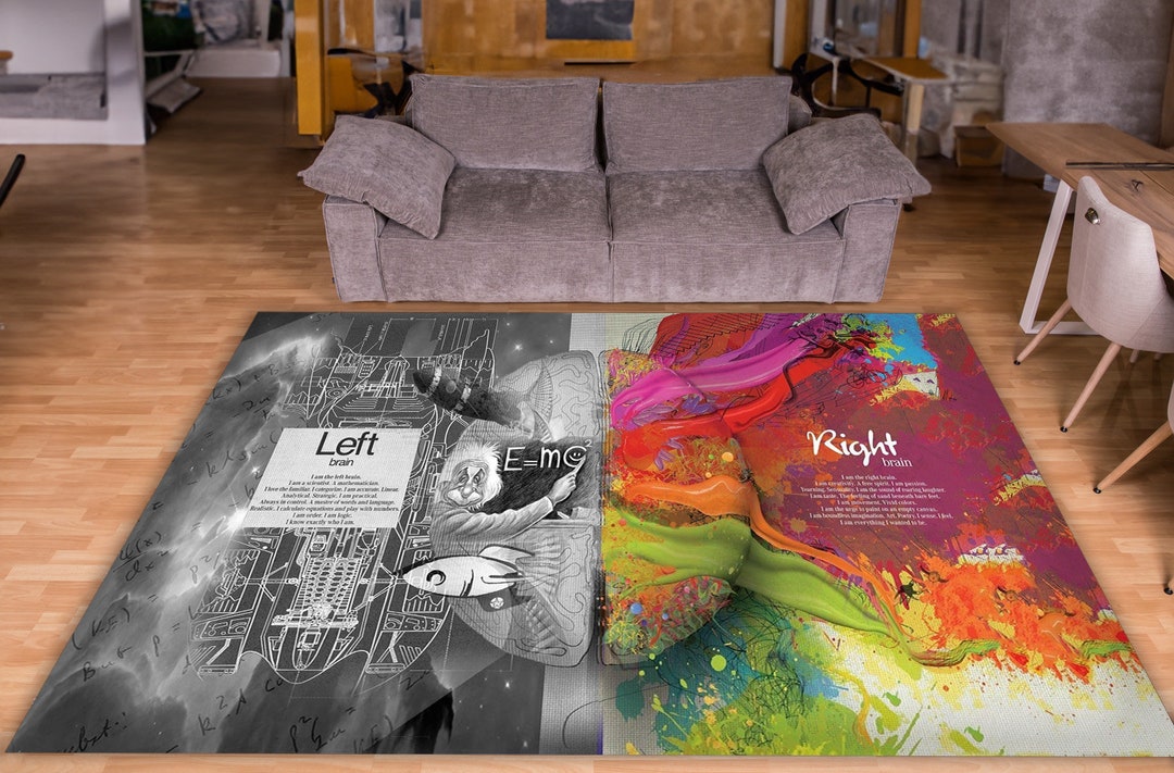 Brain Design, Math Design ,color Full Rug, for Living Room,realistic ...