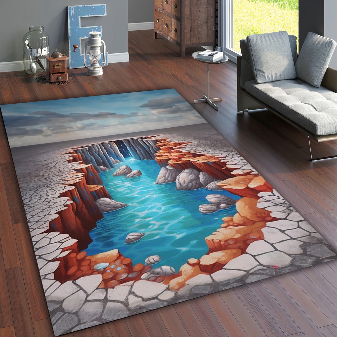 3D Rug, 3D Design, Deep Hole Rug, 3D Huge Crack, Illusion Rug,optical ...
