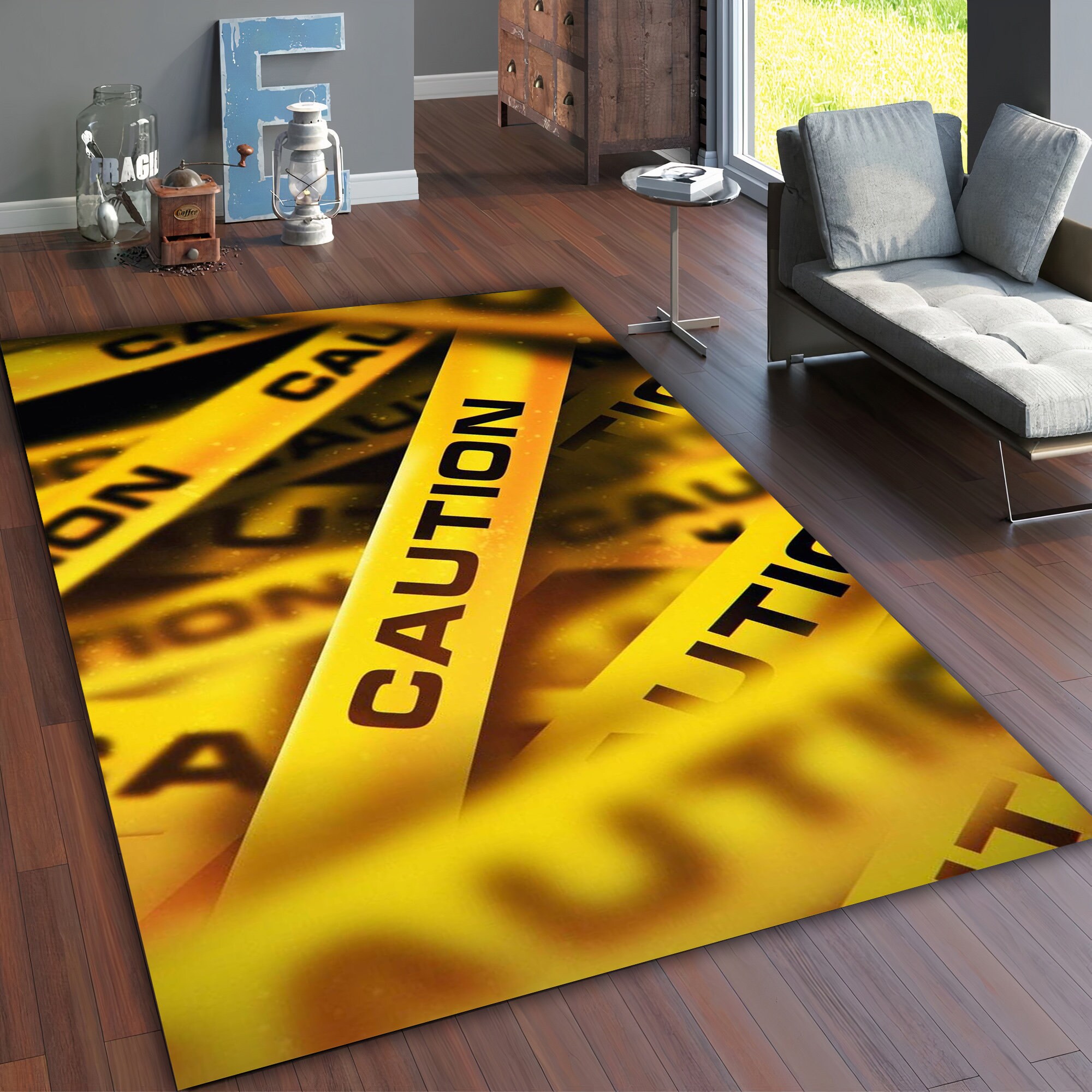 Caution Design Rug crime Scenerestricted Areano - Etsy