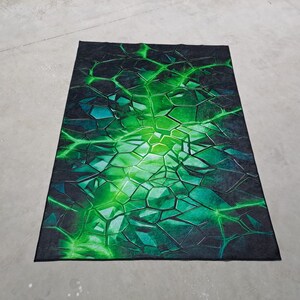 Green Neon Rug,cool Rug,gaming Illusion Rug, E-spor Rug,neon Look Rug ...