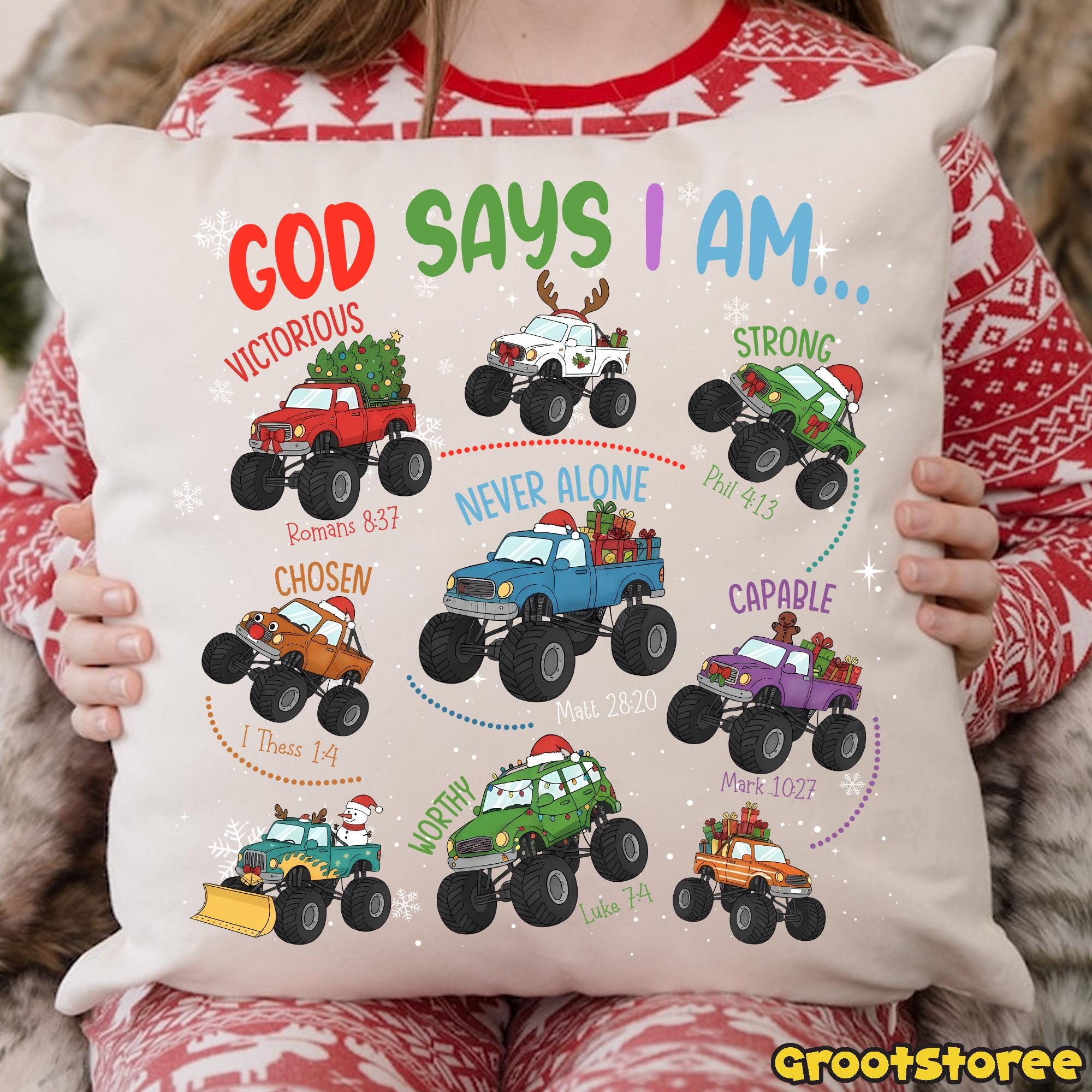 God Says I Am PNG, Christmas Monster Truck PNG, Christian Boys PNG ...