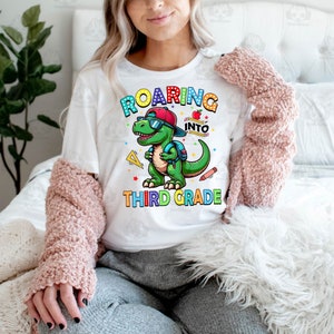 Roaring Into Kindergarten Png, Prek Dinosaur Png, Roaring Into Pre-k ...