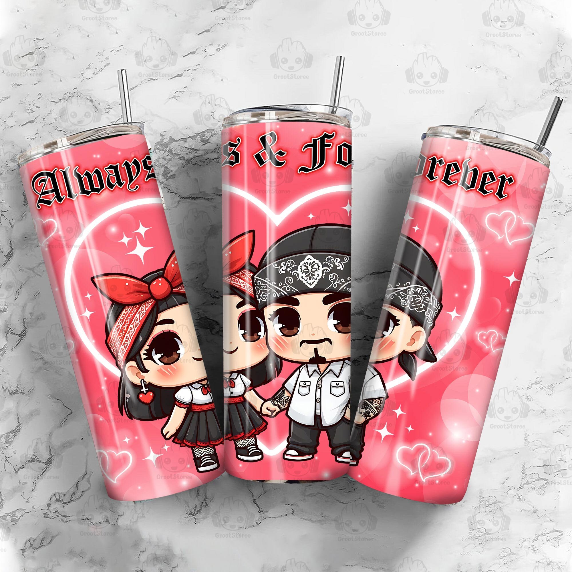 50+ Chicano My Spanish Girl Couple Cholo Couple 20oz Tumbler Wrap ...