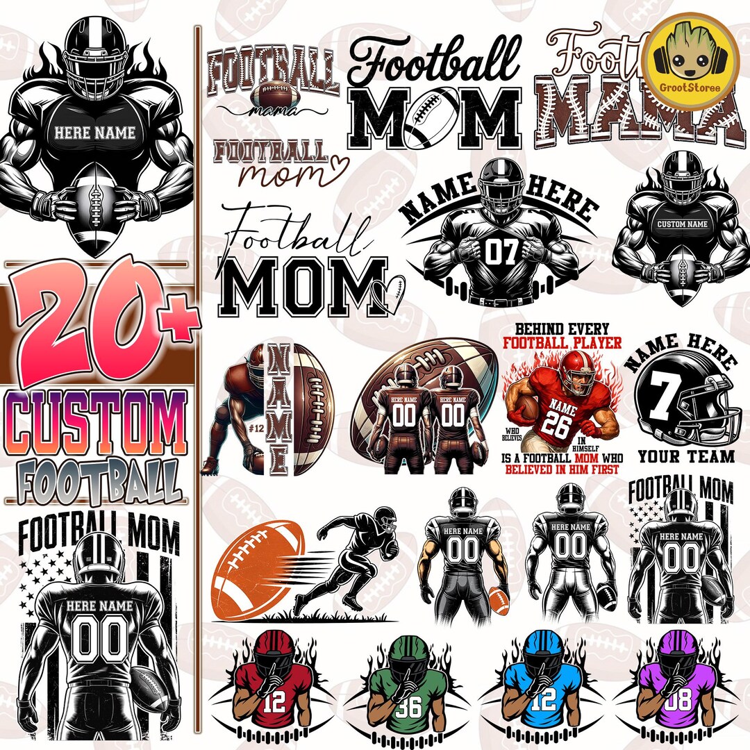 20+ Custom Football Player Png Bundle, Custom Football Png, Football ...