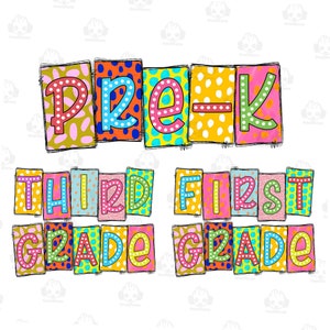 Rainbow Grade Bundle Png, Kindergarten Png, Teacher Appreciation Png ...