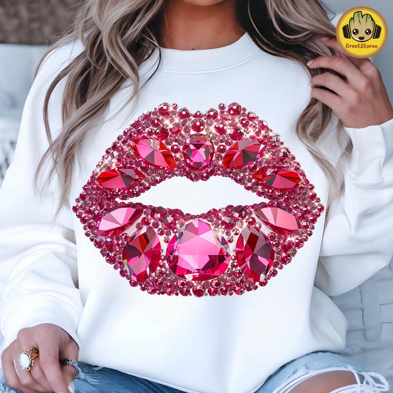 Rhinestone Lips - Etsy