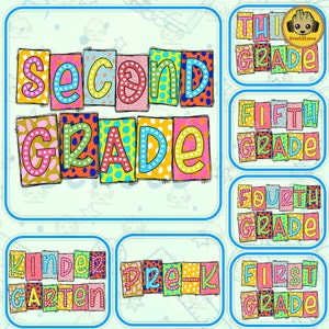 Rainbow Grade Bundle Png, Kindergarten Png, Teacher Appreciation Png ...