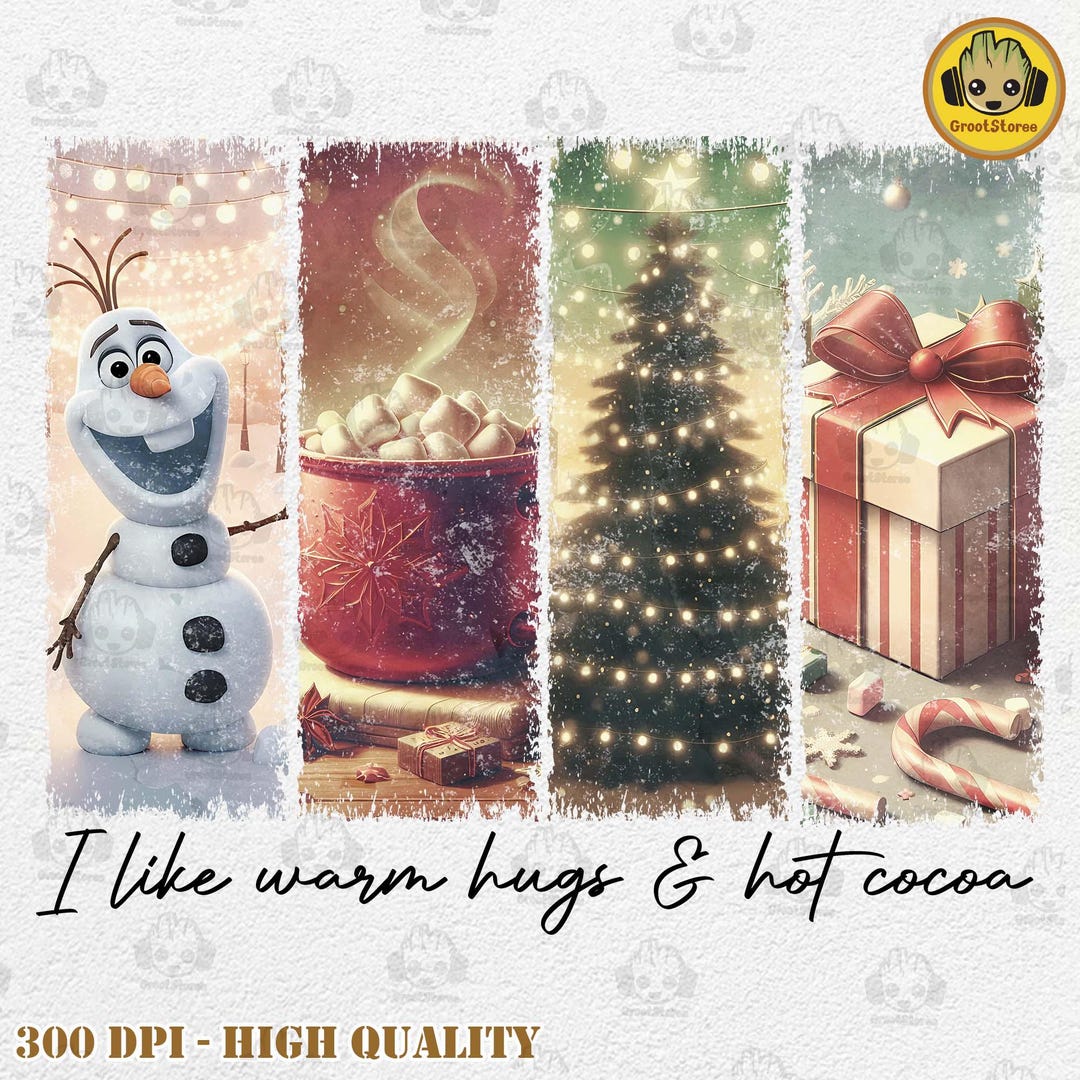 I Like Warm Hugs & Hot Cocoa Png, Snow Man Png, Merry Christmas Png ...