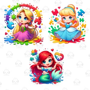 Autism Princess Png Bundle, Autism Awareness Png, Awareness Png, Be ...