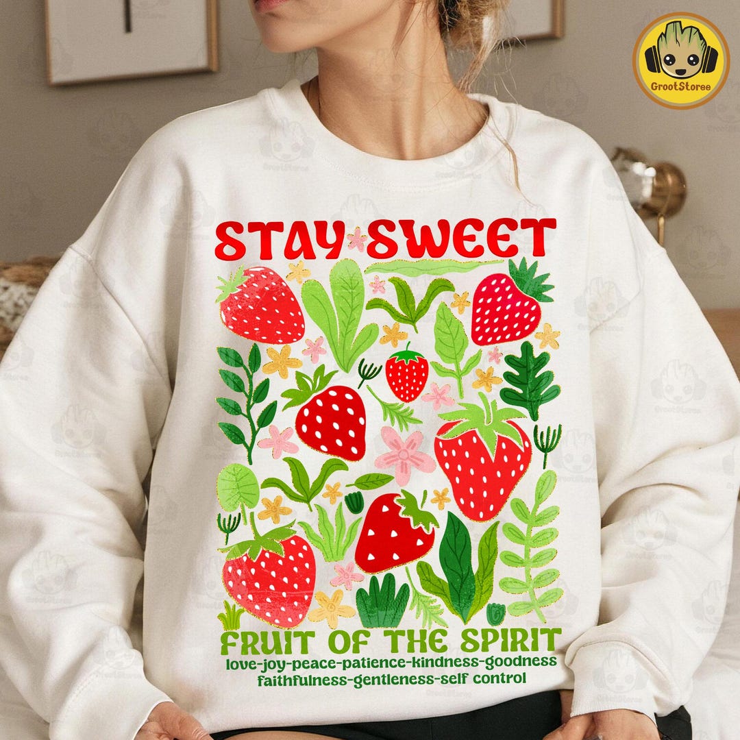 Stay Sweet Boho Christian Strawberry Png, Fruits of the Spirit Bible ...