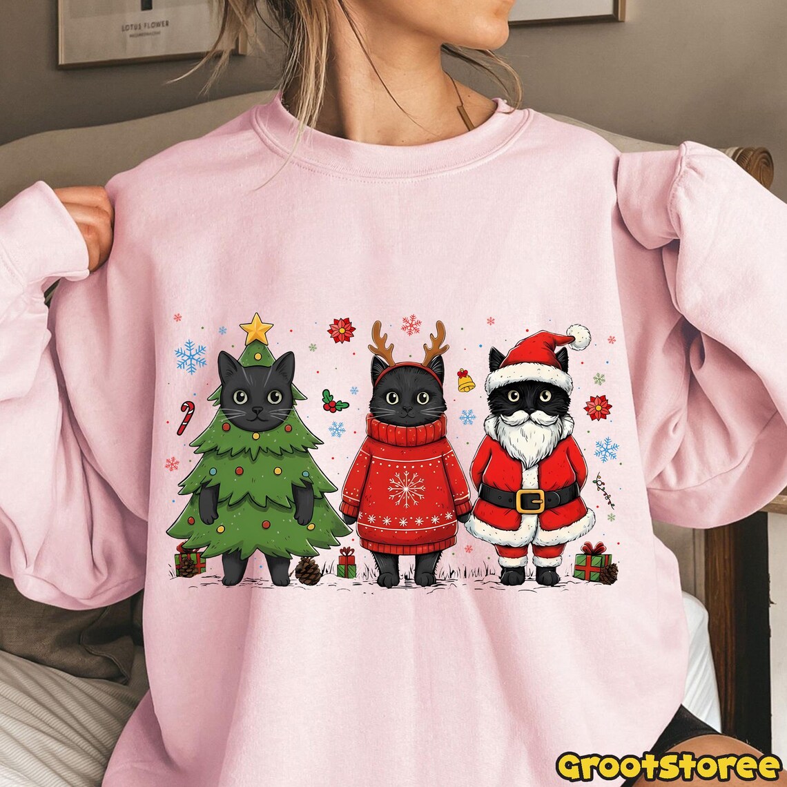 Meowy Christmas Png, Cute Cats With Santa Claus Hat Png Design, Xmas ...