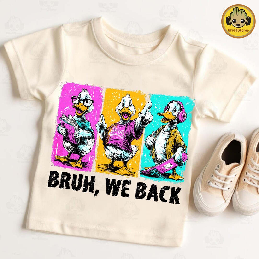 Retro Bruh We Back Png, Silly Goose Back to School Png, Trendy School ...