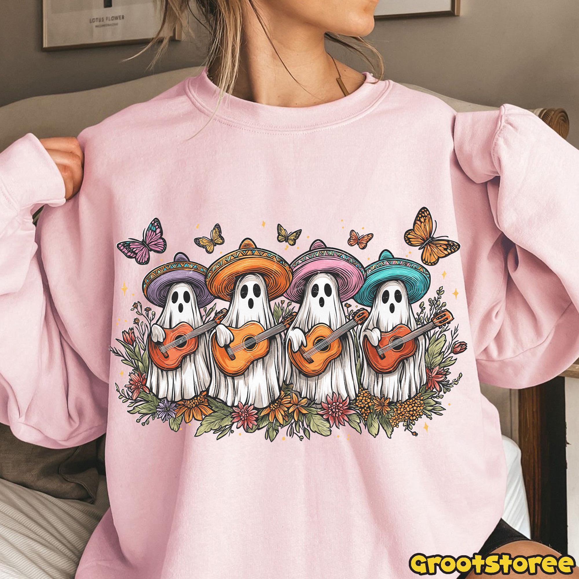 Retro Spooky Mexican Conchas Ghost Png, Halloween Espooky Vibes Png ...