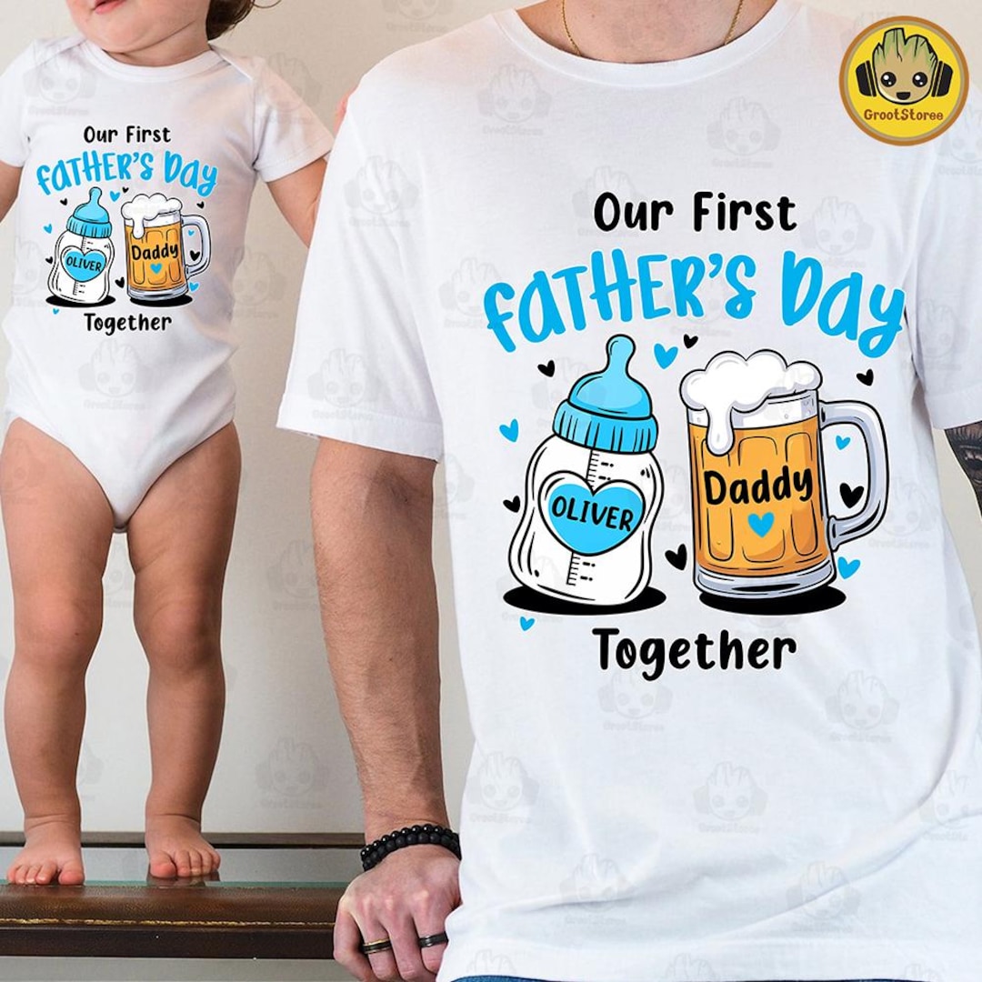Custom First Fathers Day Png, Our First Fathers Day Png, New Daddy Gift ...