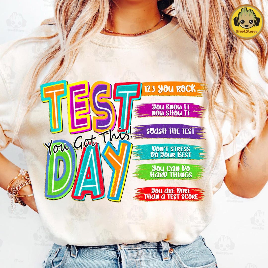 It’s Test Day You Got This Png, Rock the Test Png, Groovy Test Day ...