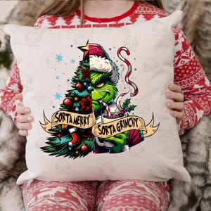 Sorta Merry Sorta Greenchy Png, Christmas Mean Guy Png, Christmas 90s ...