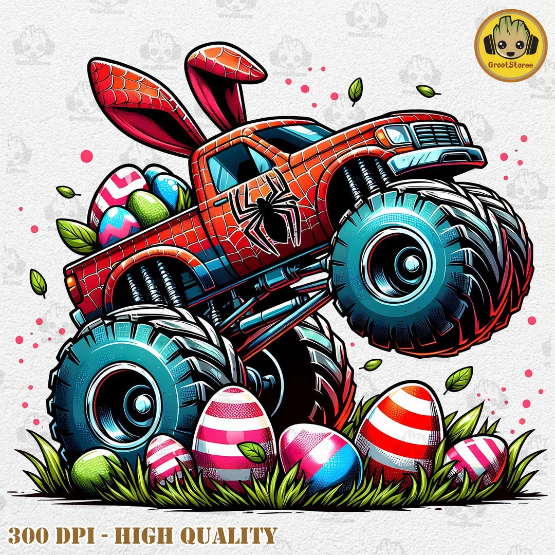 Superhero Monster Truck Png, Easter Monster Truck Png, Monster Truck ...