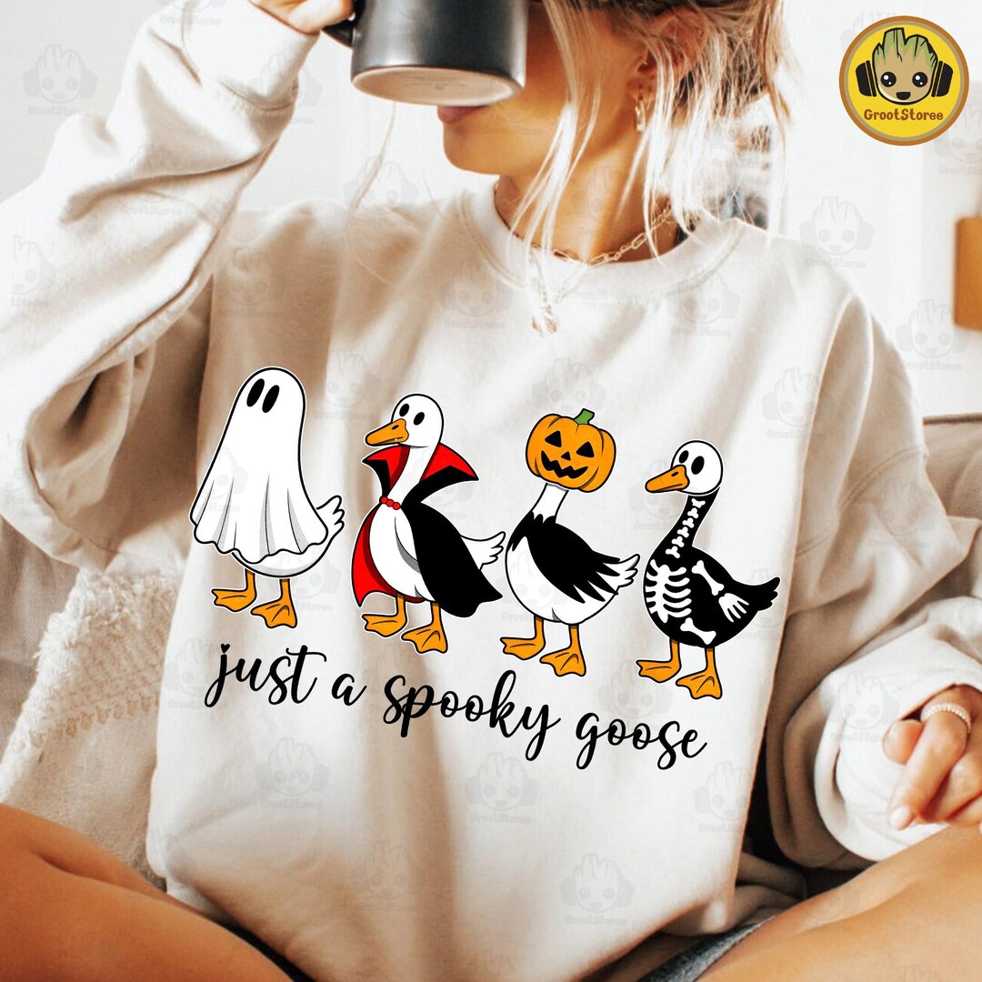 Just A Spooky Goose Png, Funny Halloween Goose Png, Feral Goose in ...