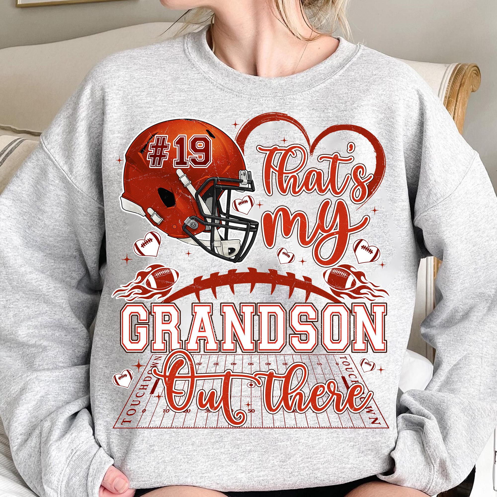 Custom Grandma Football Game Day Png, That's My Grandson Out There Png ...