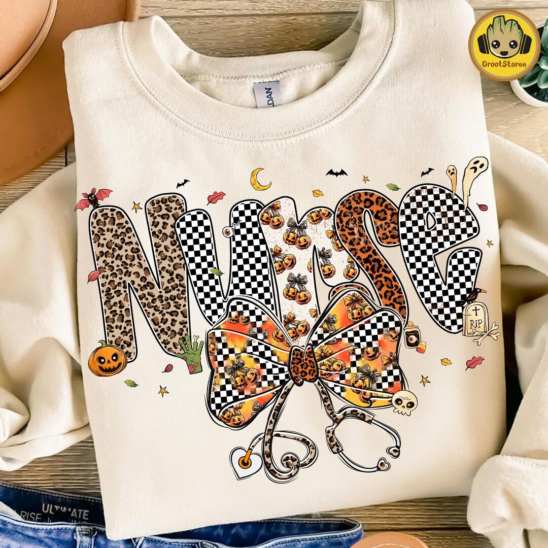 Fall Pumpkin Nurse Png, Fall Nursing Shirt Design, Cute Fall Nurses Png ...