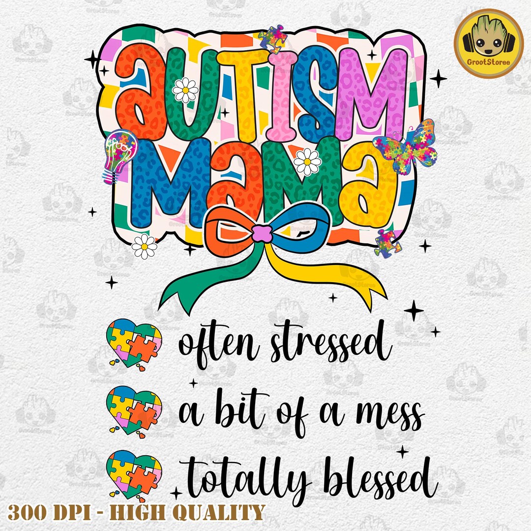 Autism Mama Png, Autism Support Squad Png, Autism Awareness Png ...