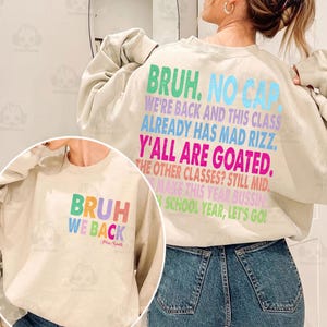 Retro Bruh We Back Teacher Png, Funny Gen A Teacher Shirt Design, First ...