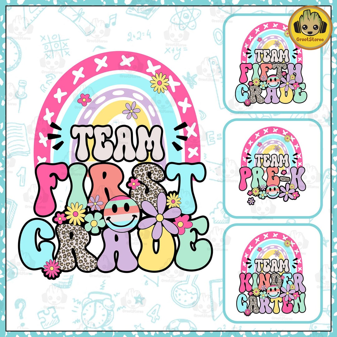 First Day of School Png Bundle, Retro Back to School Bundle ...