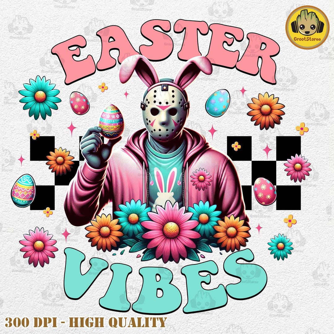 Easter Vibes Horror Png, Prepare to Dye Killer Png, Happy Easter Day ...