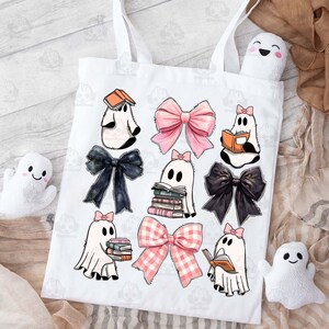 Spooky Ghost Halloween Png, Halloween Coquette Png, Cute Ghost Teacher ...