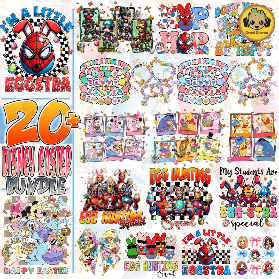 20+ Cartoon Easter Character Png Bundle, Happy Easter Day Png ...