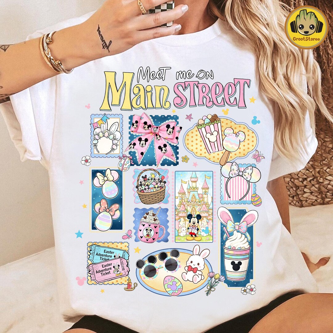 Magical Cartoon Stamps Png, Meet Me on Main Street Png, Girl Trip PNG ...