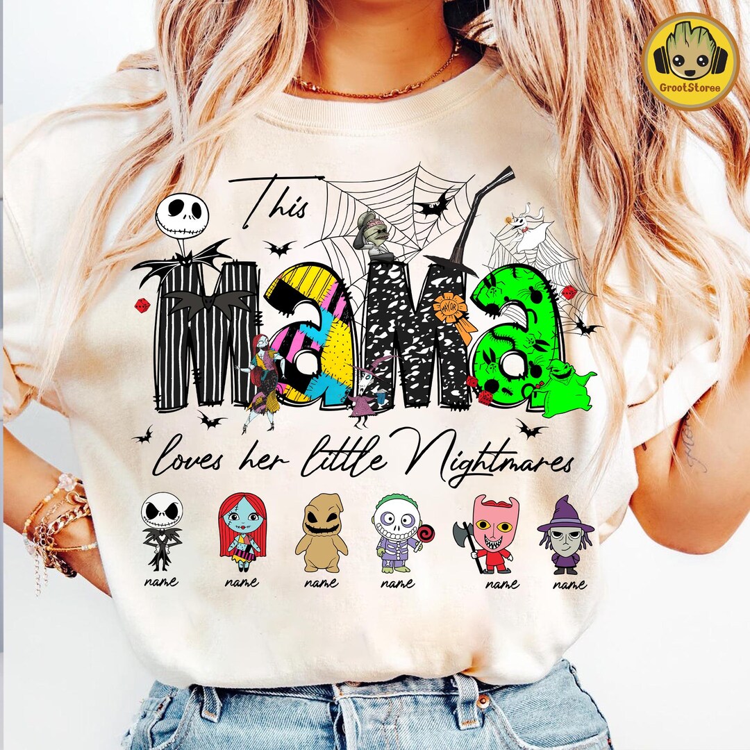 Custom This Mama Loves Her Nightmares PNG, Custom Spooky Mama Halloween ...