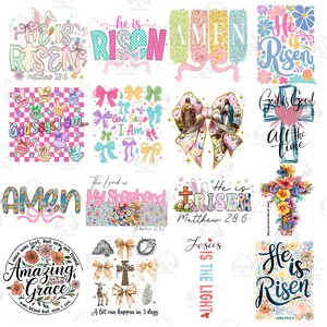 Jesus is the Light Easter Png Bundle, Floral Christian Easter Png ...