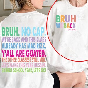Retro Bruh We Back Teacher Png, Funny Gen A Teacher Shirt Design, First ...