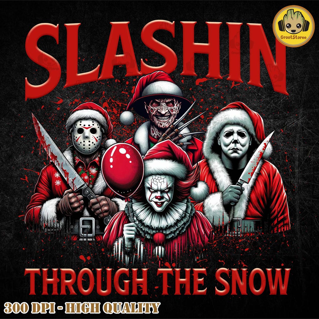Slashing Through Snow Png, Character Christmas Png, Xmas Horror Movie ...