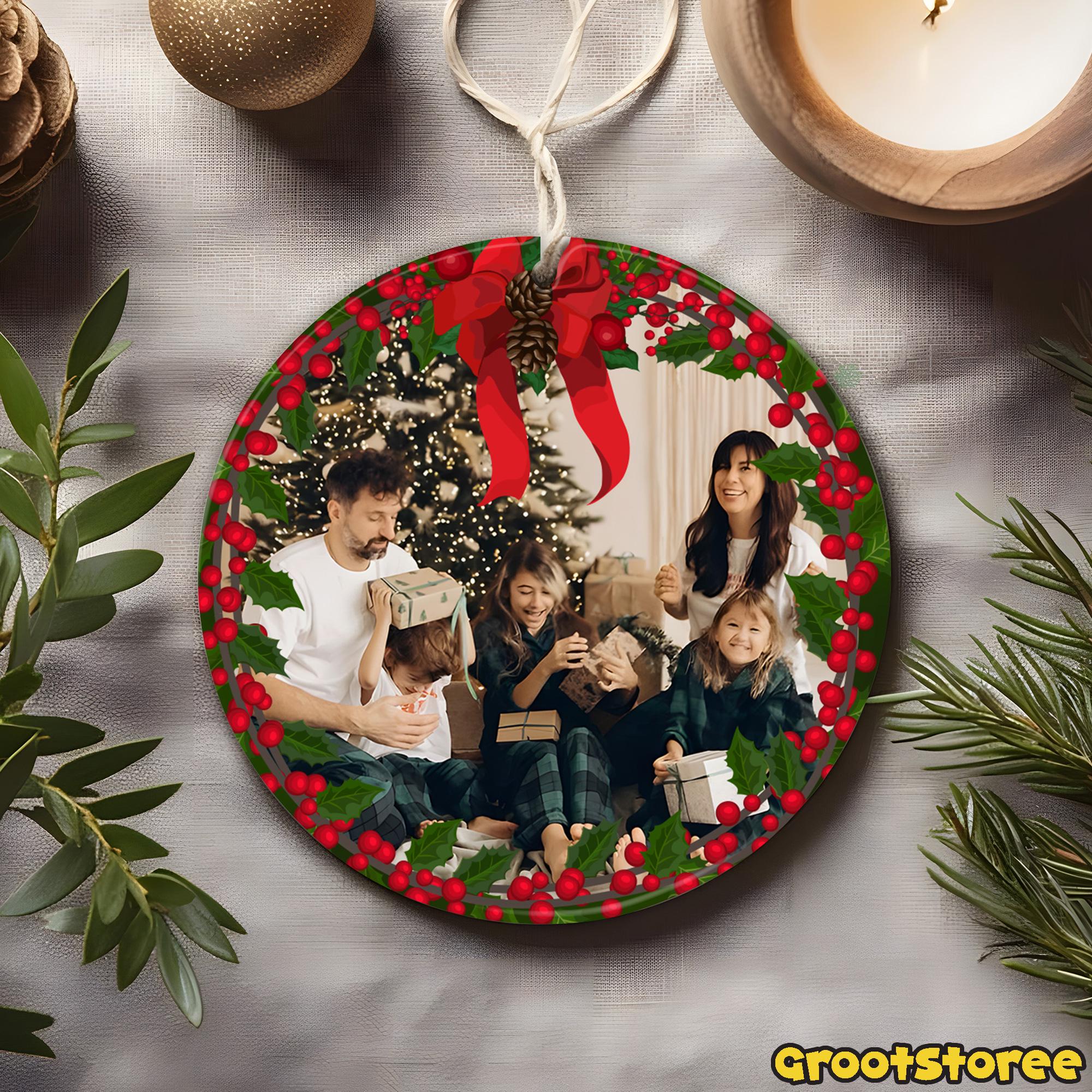 20+ Christmas Photo Ornament Canva Template Bundle, Custom Photo ...
