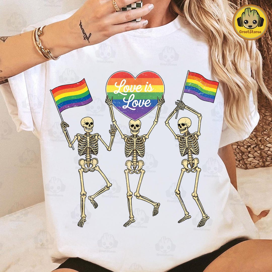 Retro Skeleton Pride Png, Rainbow LGBTQ Png, Pride Month Rainbow ...
