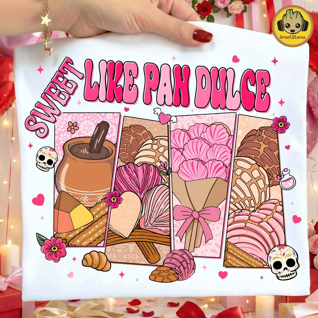 Sweet Pan Dulce Valentine Png, Cute Concha Design, Mexican Bread Lover ...