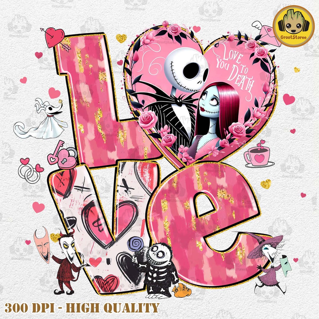 Nightmare Valentine Couple Png, Valentine Couple Png, Halloween ...