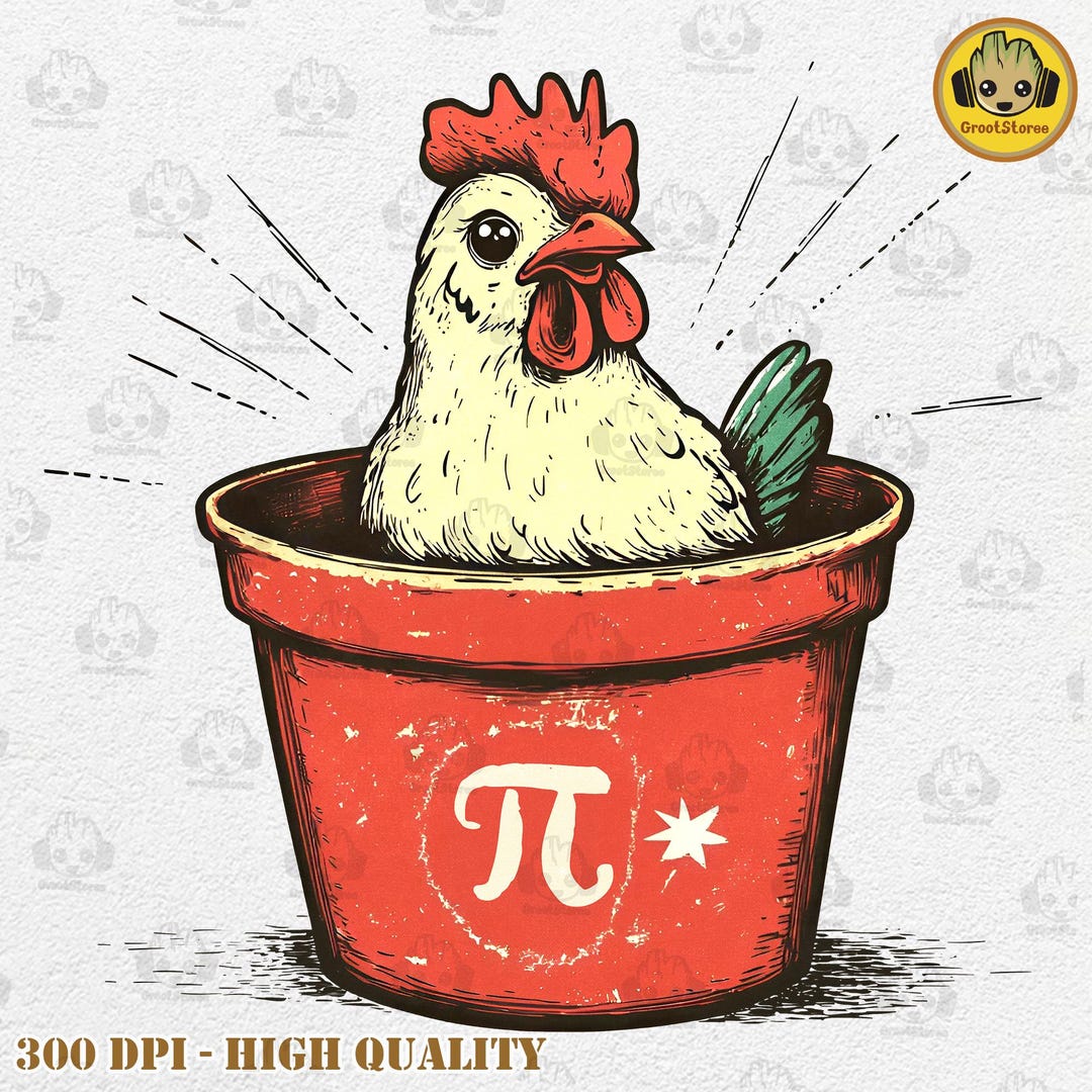 Funny Chicken Pot Pi Day Png, Pi Day Png, Happy Pi Days, 14 March Png ...