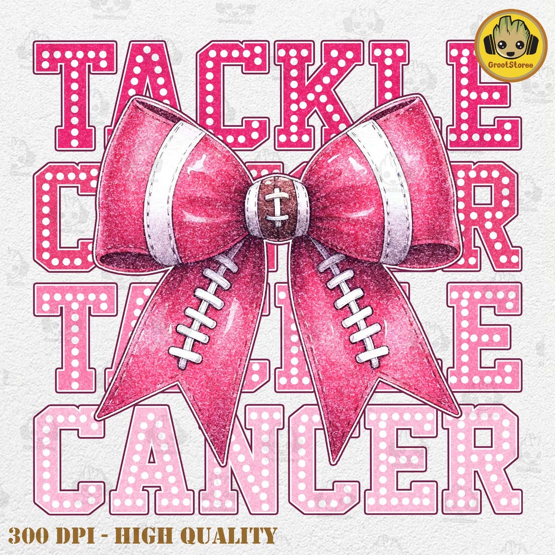 Football Tackle Cancer Png, Cancer Awareness Png, Pink Out Tackle ...